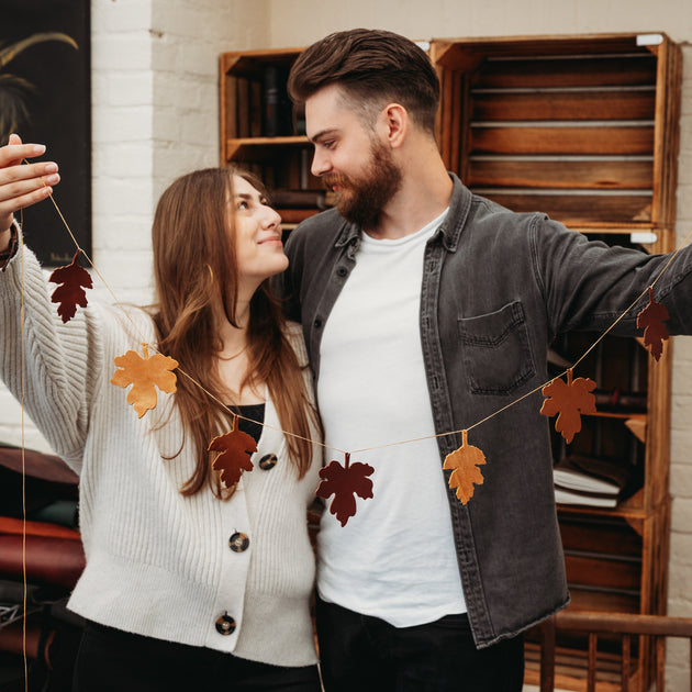 Leather Leaf Decor | Autumn Leaf Decoration | Lucas Ruth Leather Goods